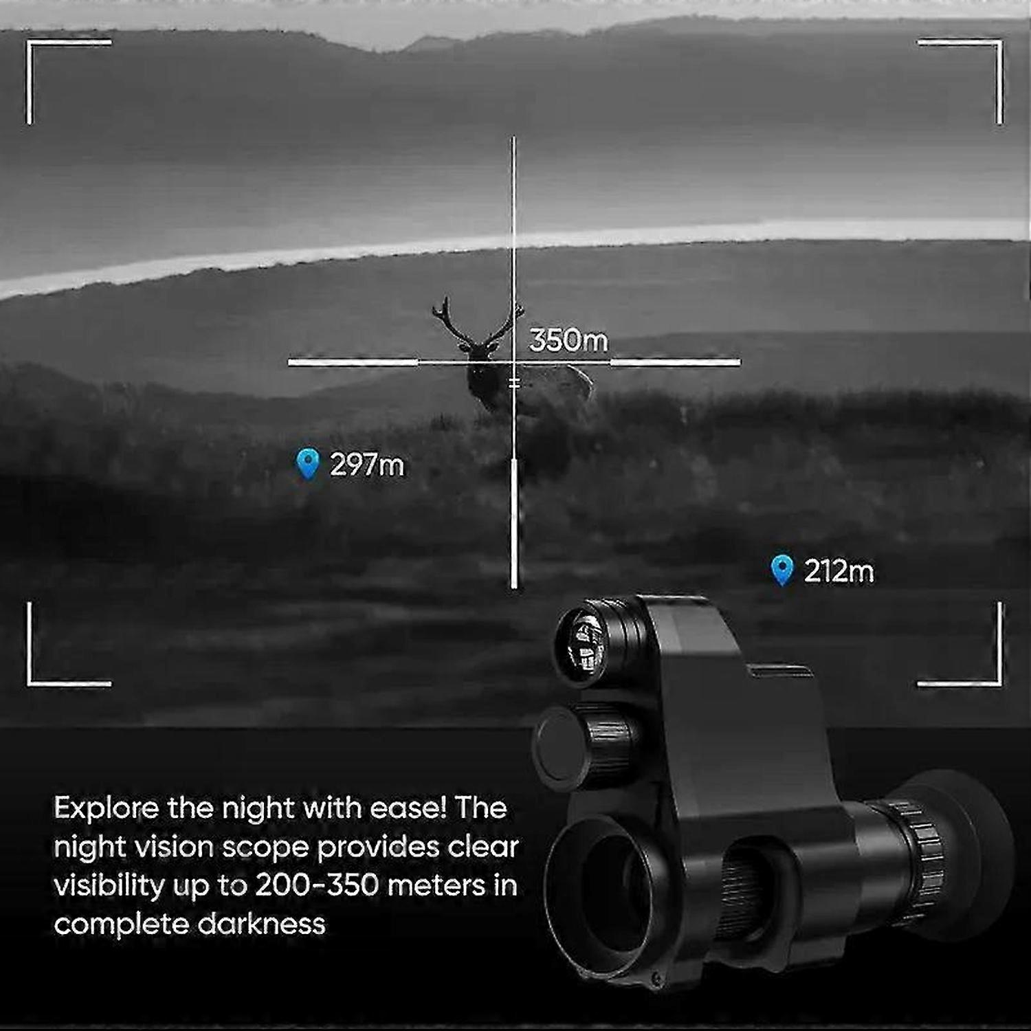 1920x1080 OLED Night Vision Scope for Hunting HD Photos Videos Clip on ...