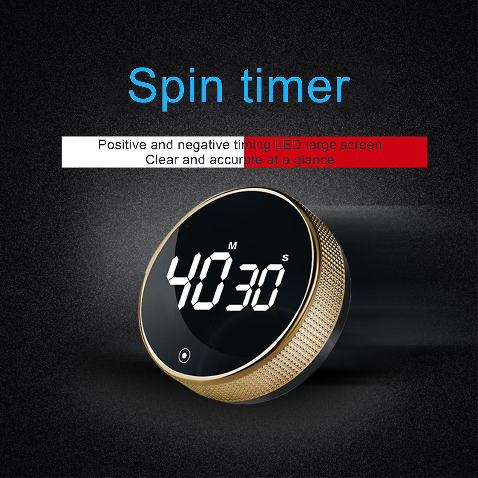 Countdown Clock Kitchen Timer Mute Magnetic Self Regulating Rotary LED ...