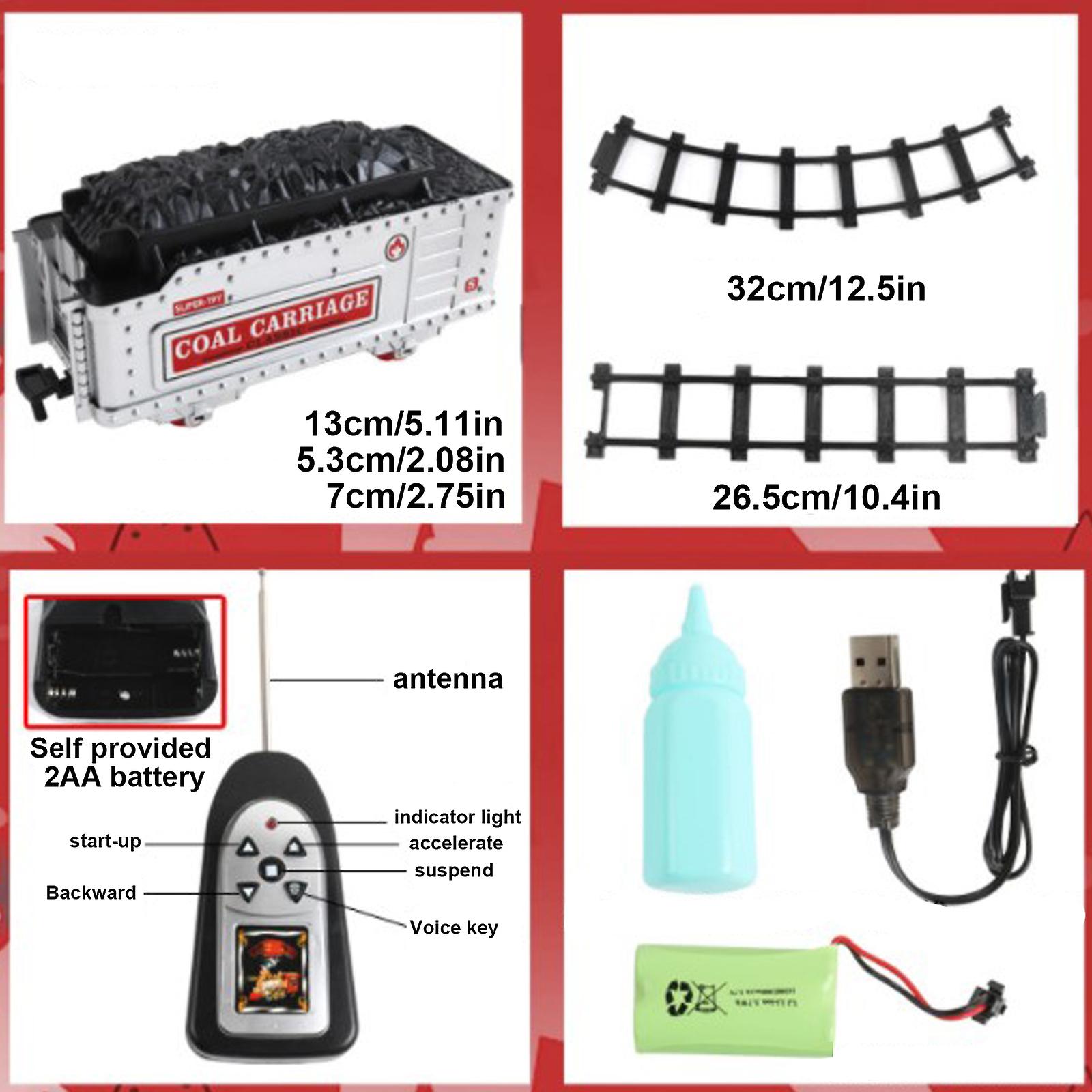 Train Set with Steam Locomotive, Toddler Electric Train Toy with ...