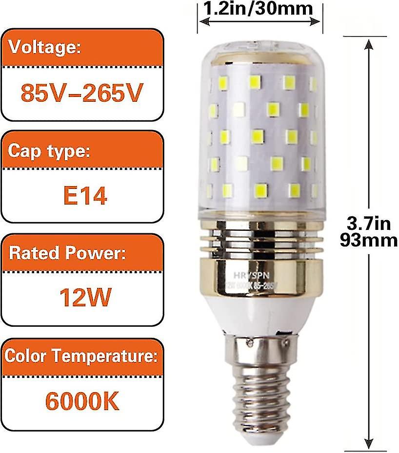 Led Corn Light Bulb E14 12w Candelabra Bulbs 100w Equivalent,1100lm,cool White 6000k,not ...