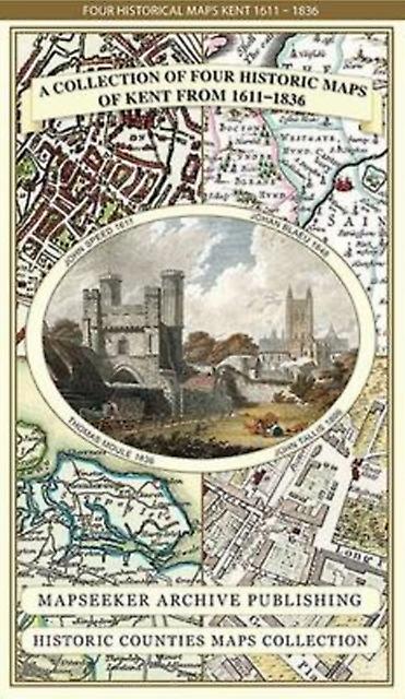 Kent County 1611 1836 Fold Up Map That Features A Collection Of Four ...