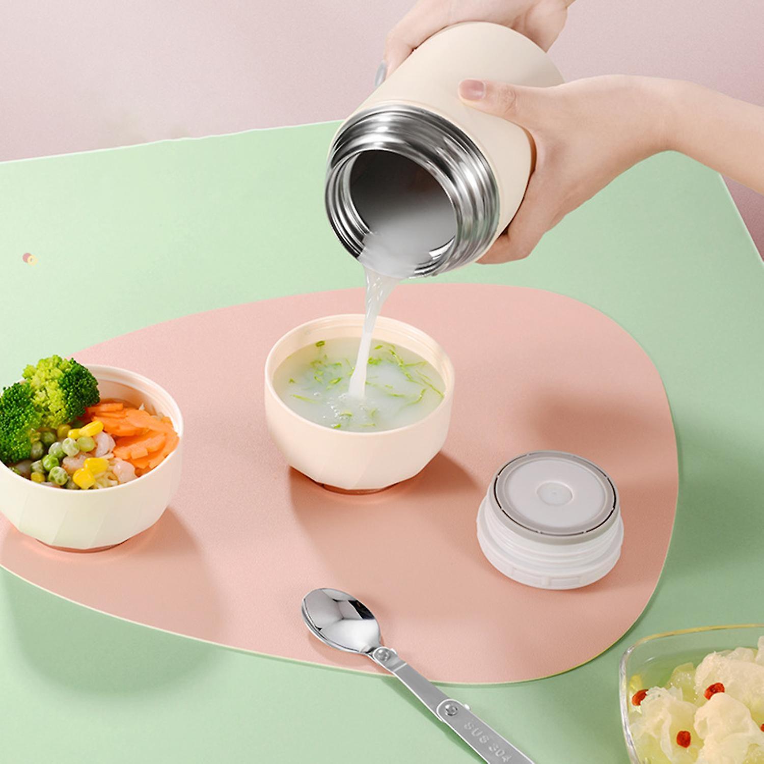 1 Set 500ML/850ML/1050ML Insulation Pot with Spoon Portable Large ...