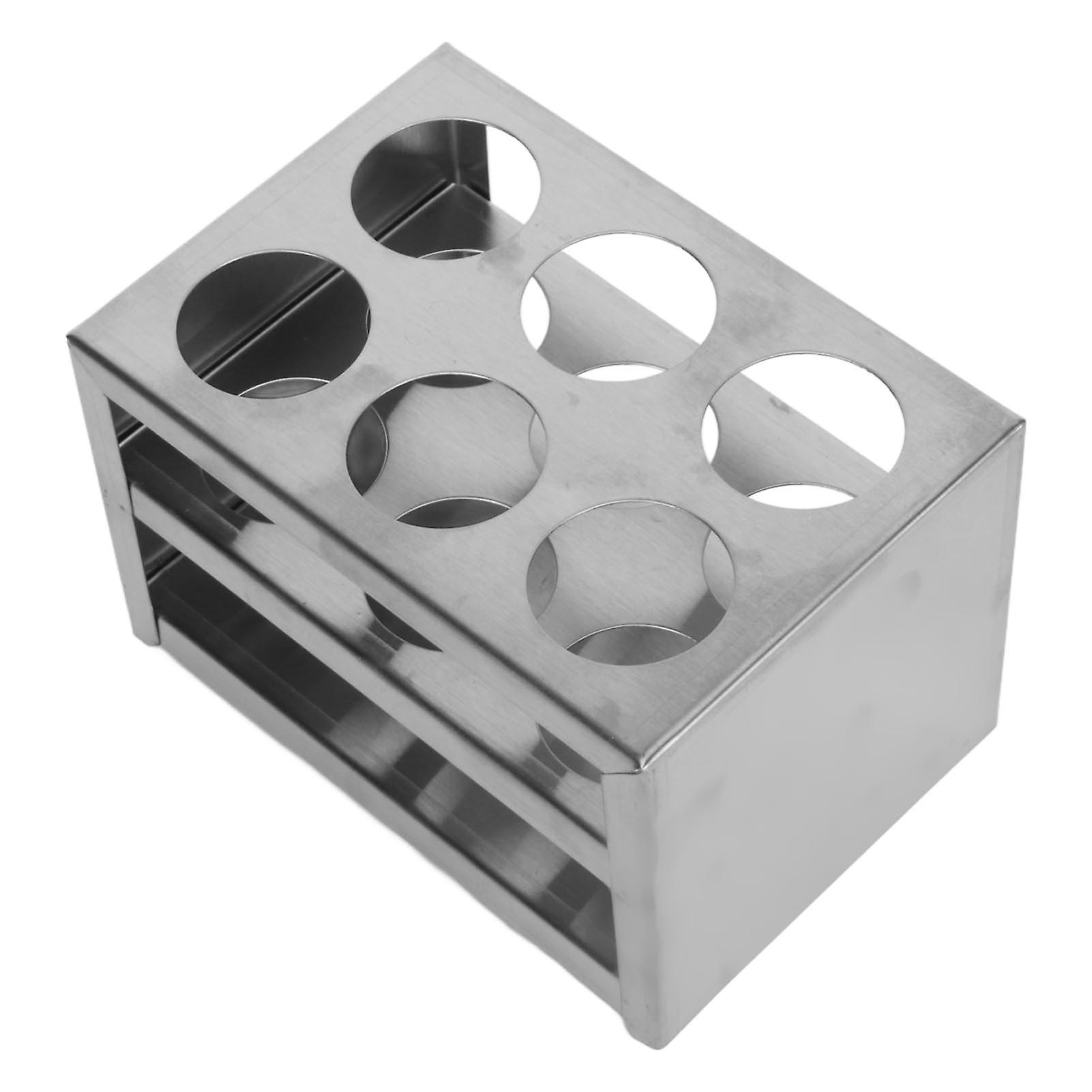 304 Stainless Steel 6 Hole Test Tube Holder Rack for 32mm Tubes | Fruugo UK