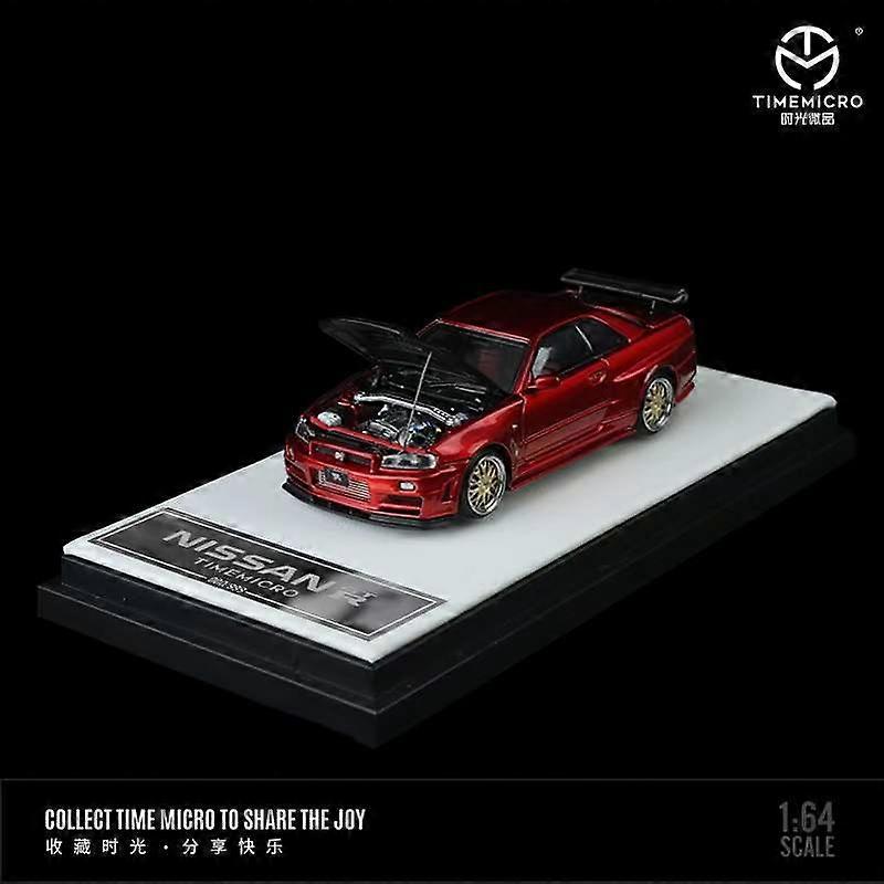 Time Micro 1:64 Nissan GTR R34 Kırmızı / Yeşil / Beyaz Diecast Model ...