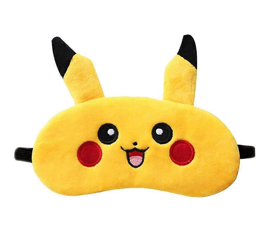 Cartoon Sleep Eye Mask Pikachu Plush Blindfold Eye Shade Eye Cover ...