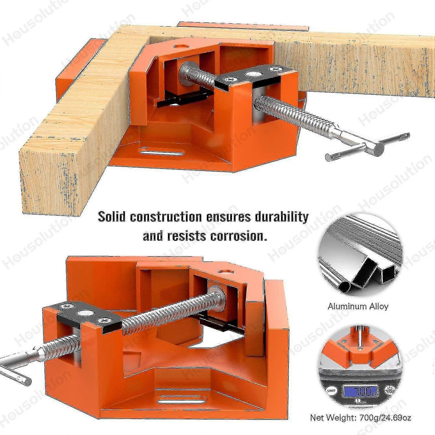 Right Angle Clamp, Aluminum Alloy 90 Degree Angle Clamp With Handle ...