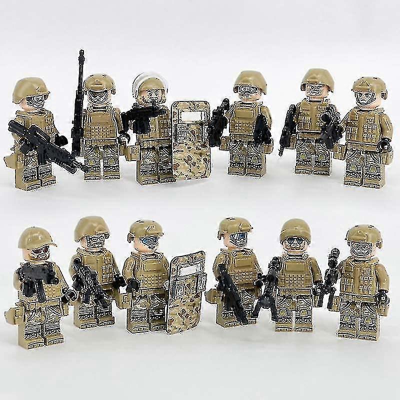 12pcs Military Figures Set, Camouflage Special Forces Figures, Mini ...