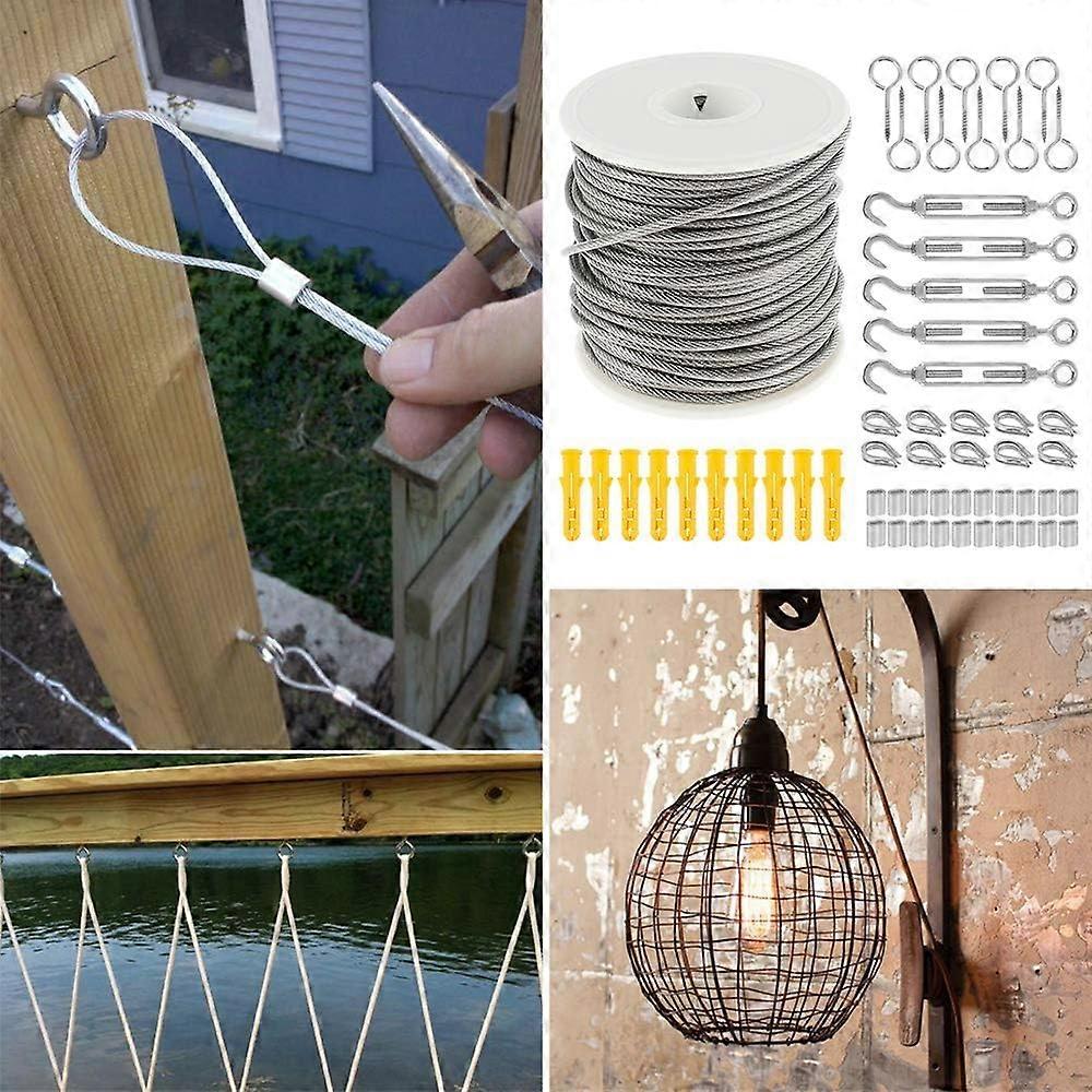 Stainless Steel Wire Rope 304, Marine Grade Cable Railing Kit, Aircraft ...