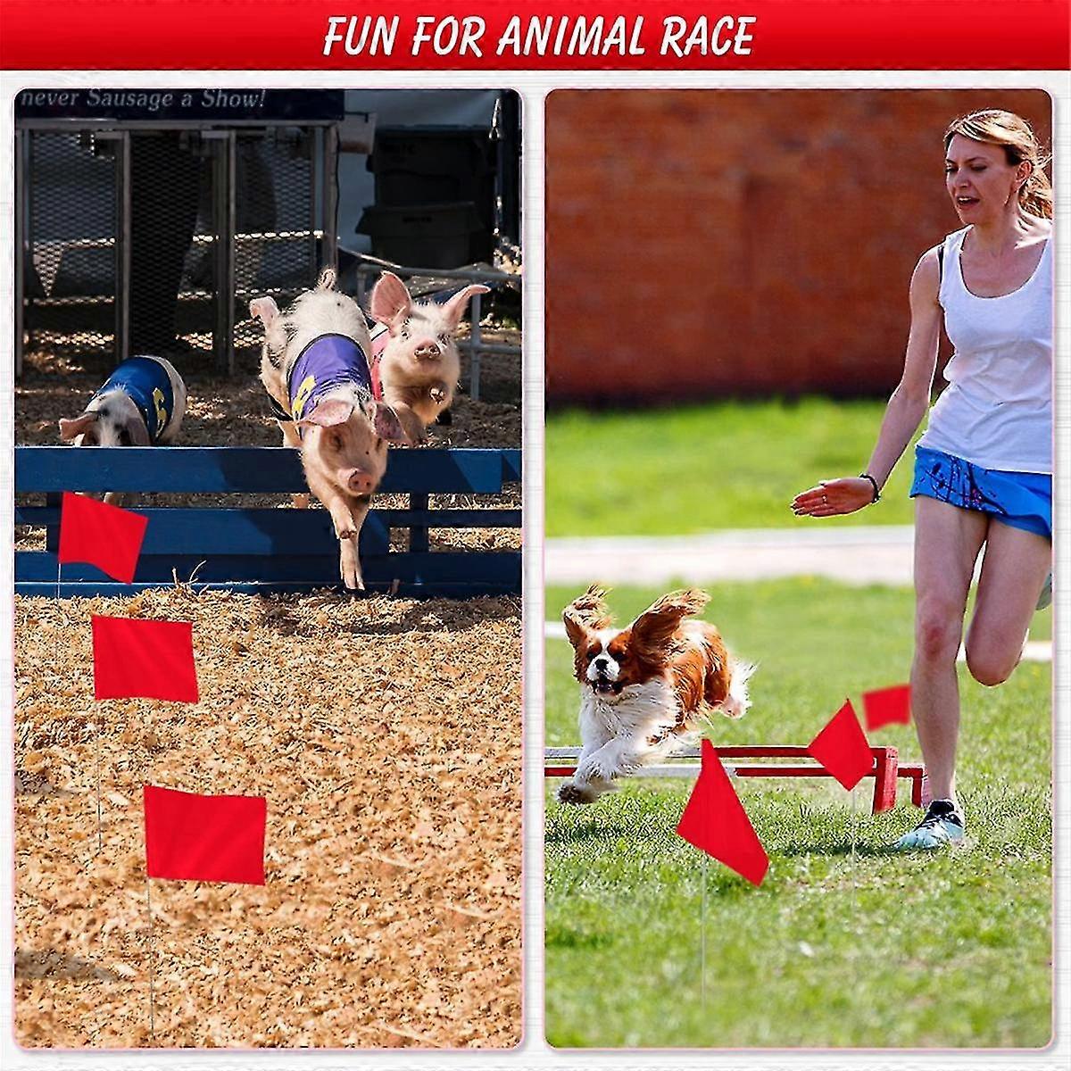 50Pack Flagi do znakowania, Czerwone flagi na podwórku 15x4x5 cali ...