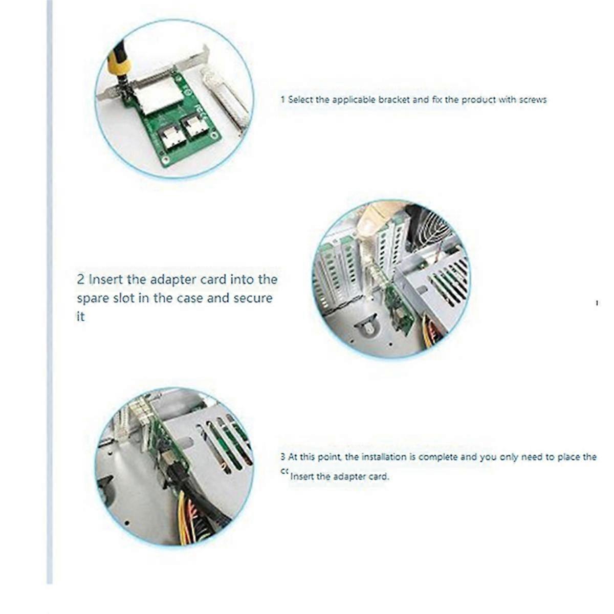 MiniSAS Adapter Card SFF-8087 to SFF-8088 Dual Port SAS Card Internal ...
