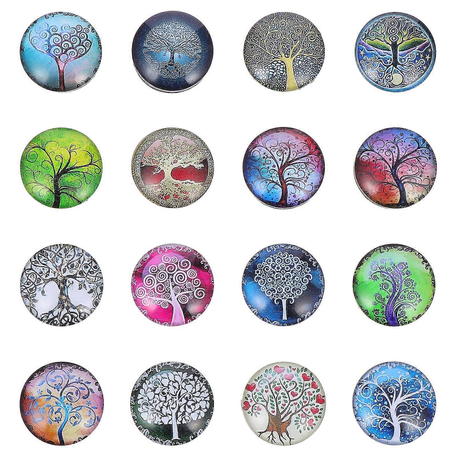16pcs Tree Shape Fridge Magnets Crystal Glass Refrigerator Magnet ...