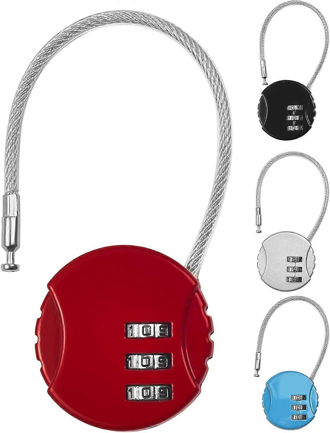 Luggage Lock 3 Digit Cable Lock Suitcase Combination Lock Suitcase ...