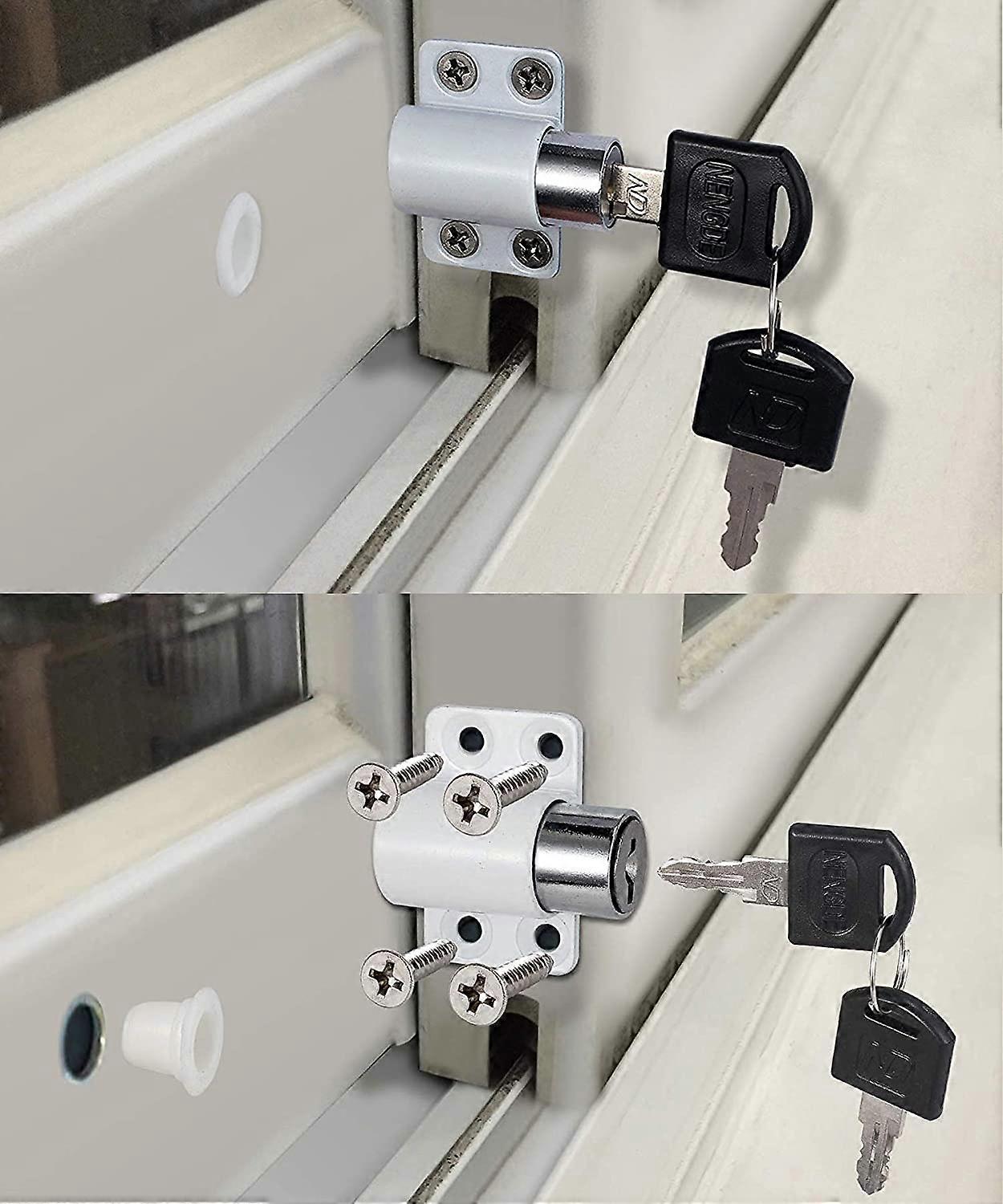 4 Pack Window Door Safety Lock with Key, Child Window Safety Lock ...