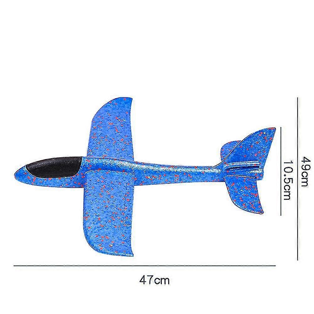 48cm Big Foam Plane Glider Hand Throw Airplane Inertial Outdoor Launch ...