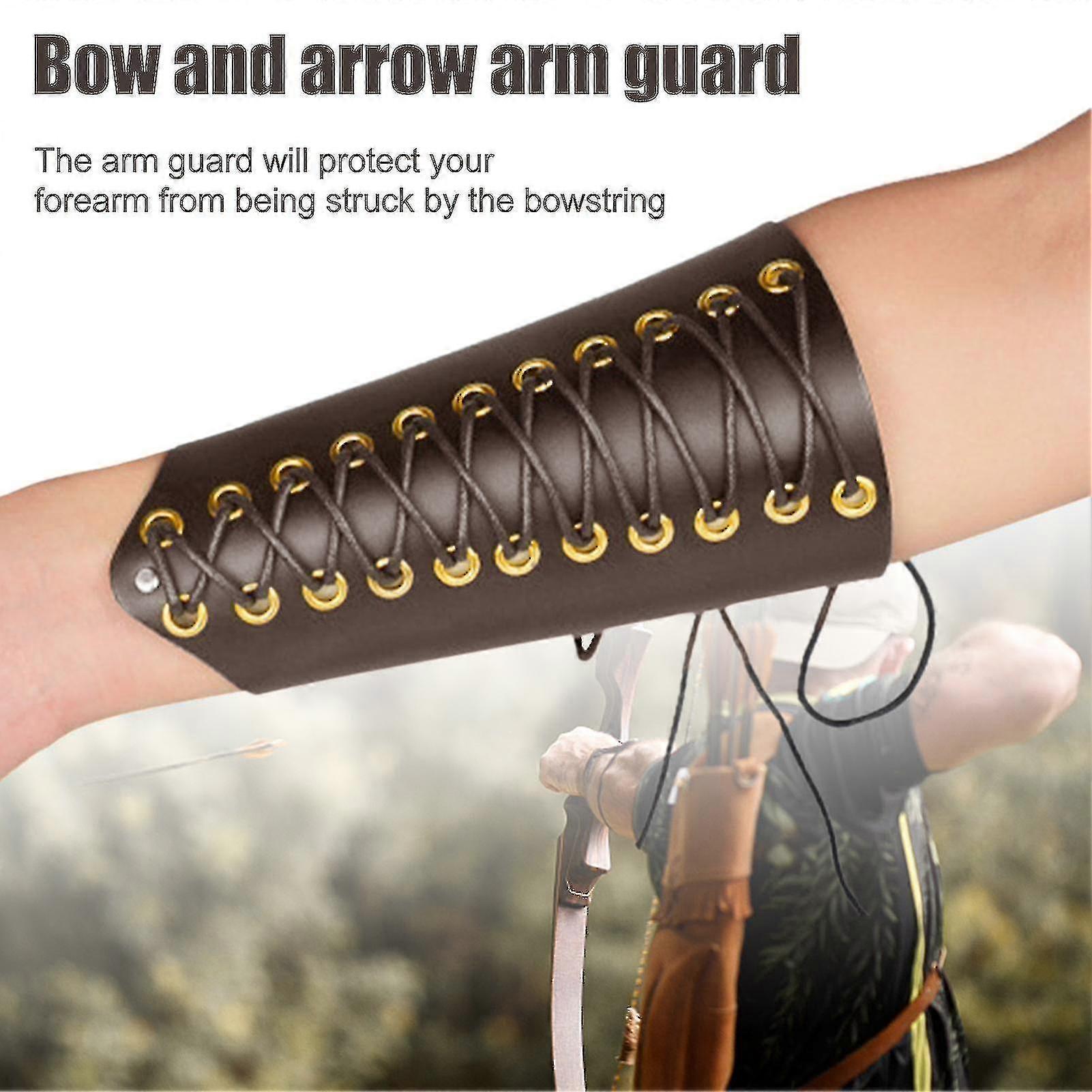 Archery Armguards Lightweight Adjustable Shoulder Straps Ergonomic Faux ...