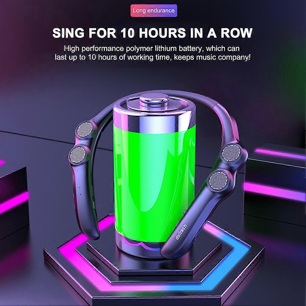 Wearable Bluetooth-compatible Speaker Hanging Neck Wireless Sound Box 4 ...