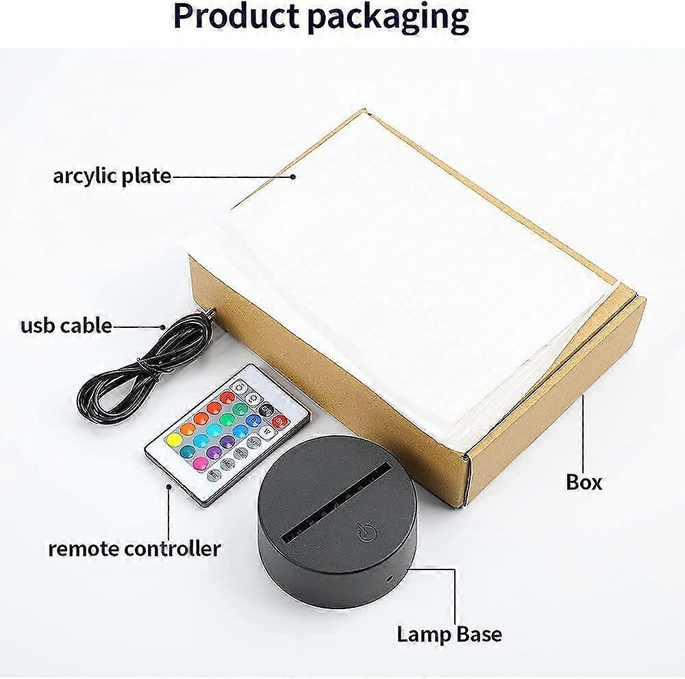 SBSG Jujutsu Kaisen Gojo 3D Illusion Night Light Lamp Smart Touch, RGB ...