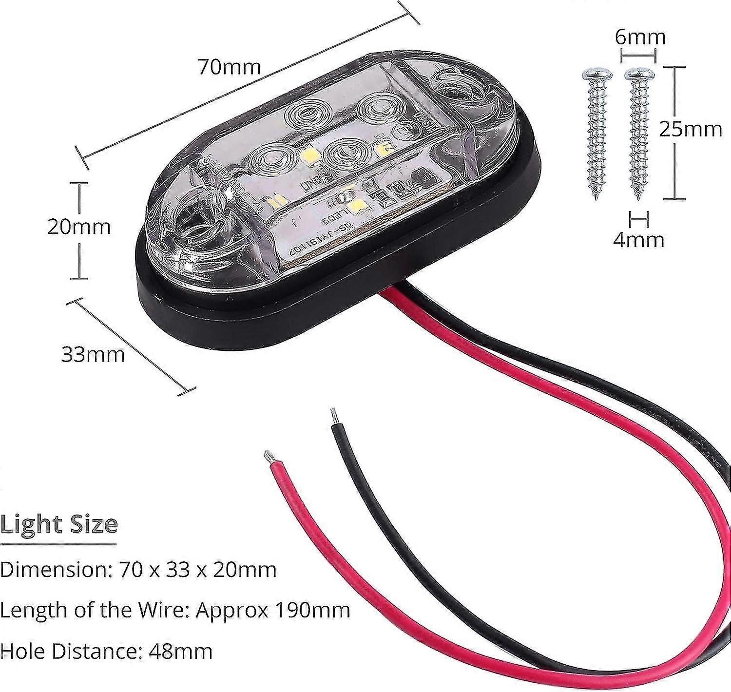 4x4leds Side Lights Front Rear Clearance Lights Waterproof Led Marker ...