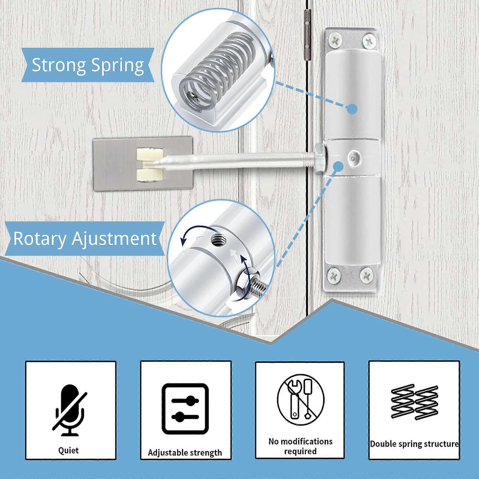 nice Pack Automatic Door Closer, Adjustable Spring Door Closer for ...