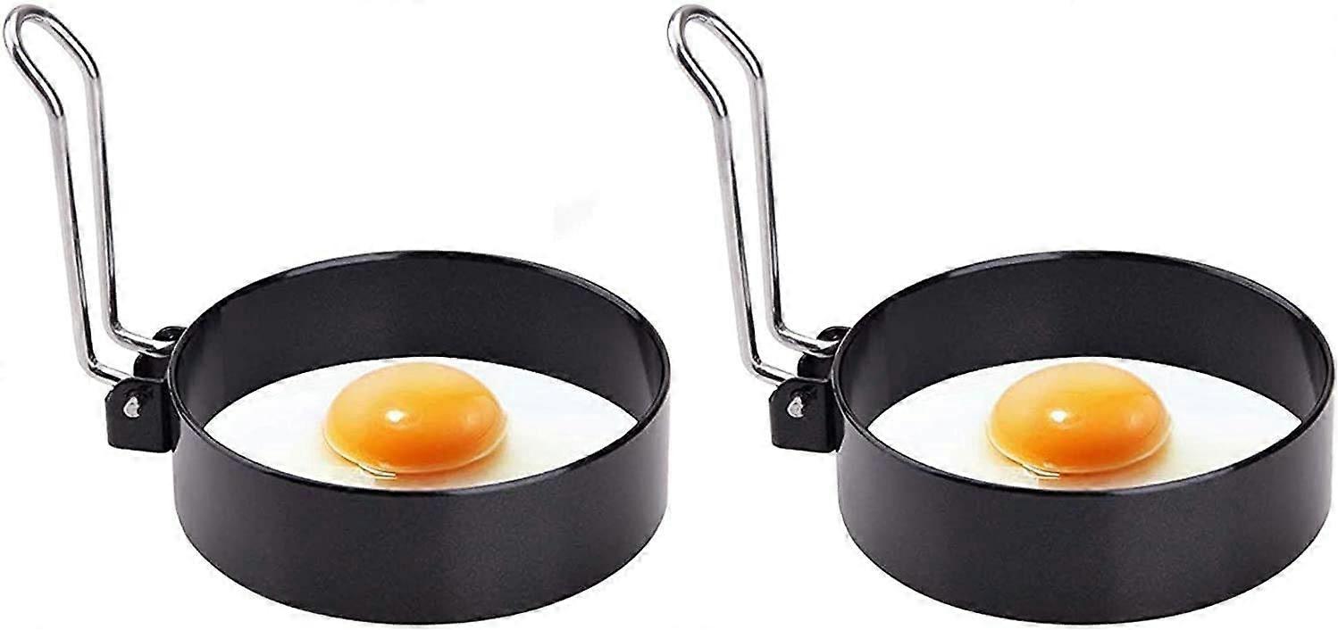 2 Pack Egg Ring, Non Stick Egg Rings,Poached Egg Rings,Egg Frying Rings ...