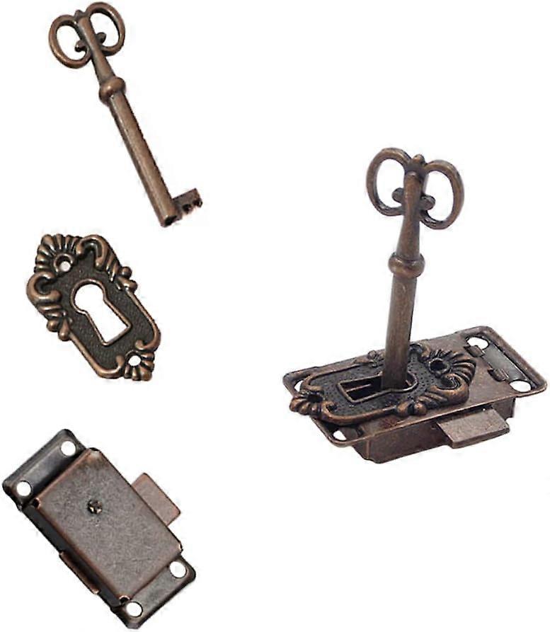 pieces vintage lock set, antique furniture lock, cupboard door lock ...