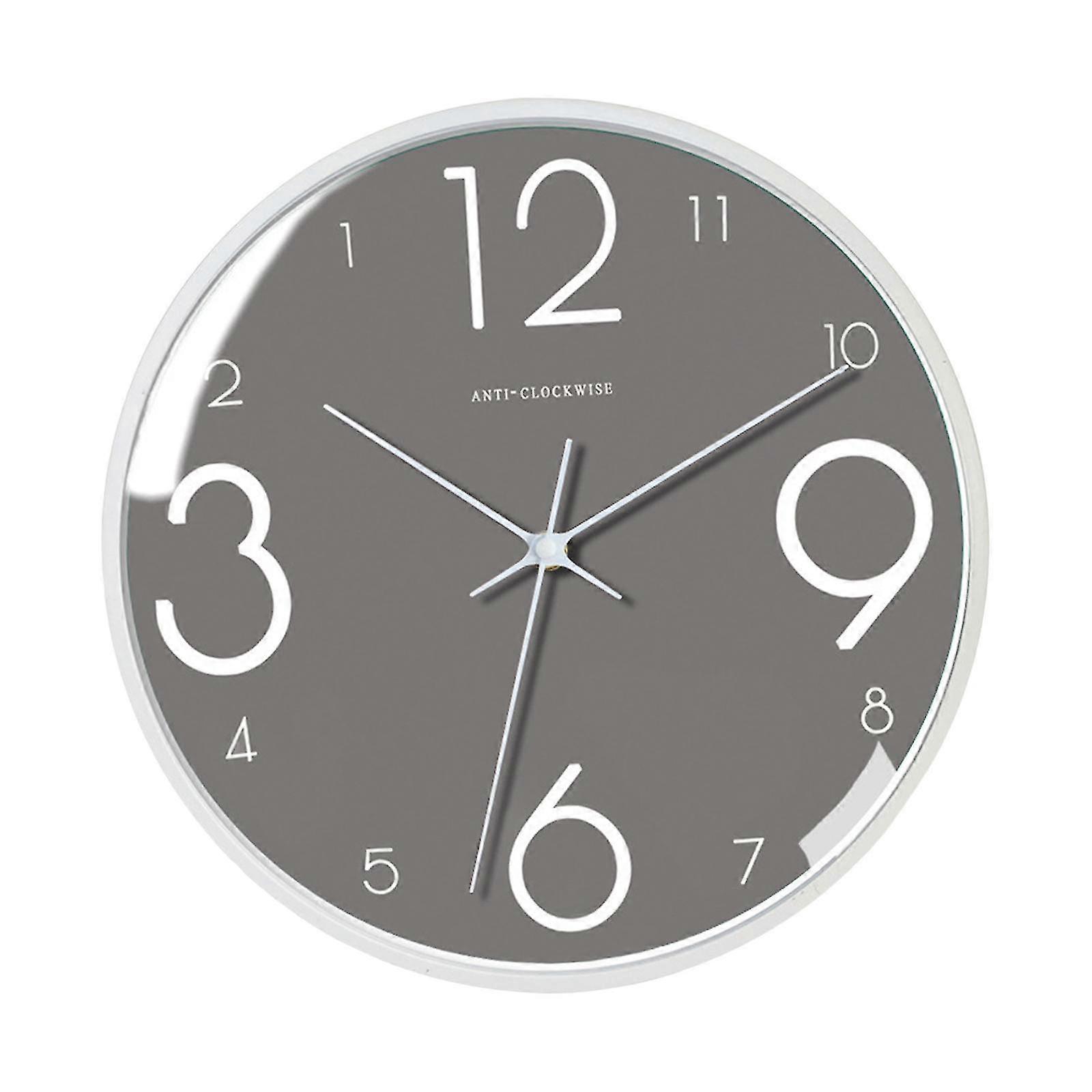Backwards Clock Wall Clock Anticlockwise Wall Art Decoration 12inch ...