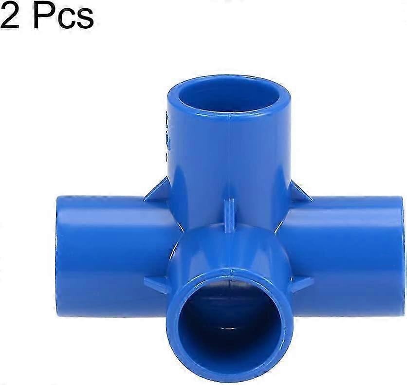 2 Pack 20mm Furniture Grade PVC 4 Way Elbow Fitting Blue | Fruugo UK