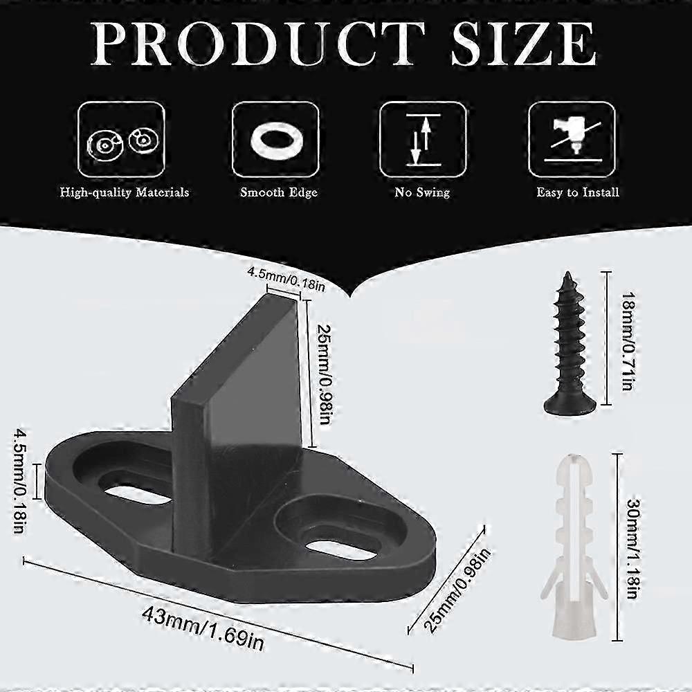 Pack of 4 Heavy Duty Floor Guide Sliding Door Clips for Sliding Barn ...