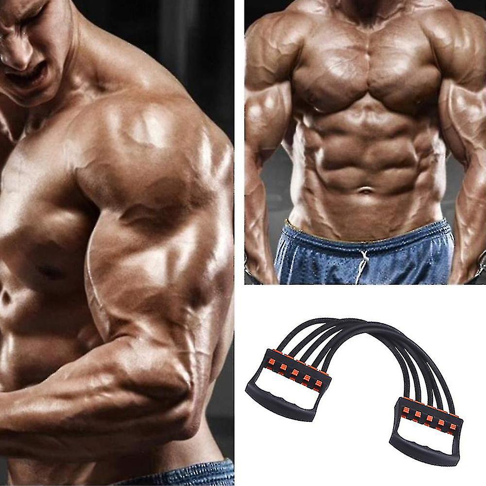Justerbar bröst expander med 5 rep, styrka tränare för hemma, för axlar ...