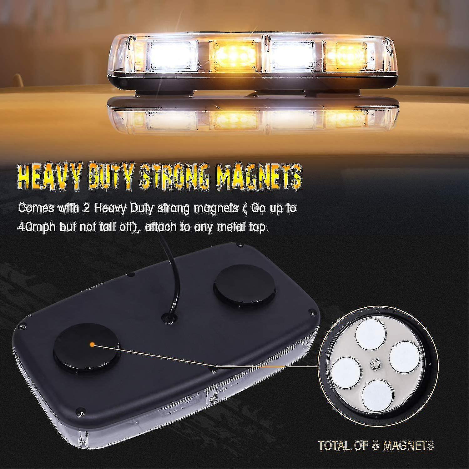 Led Strobe Warning Light -36 Led High Intensity Emergency Flashing ...