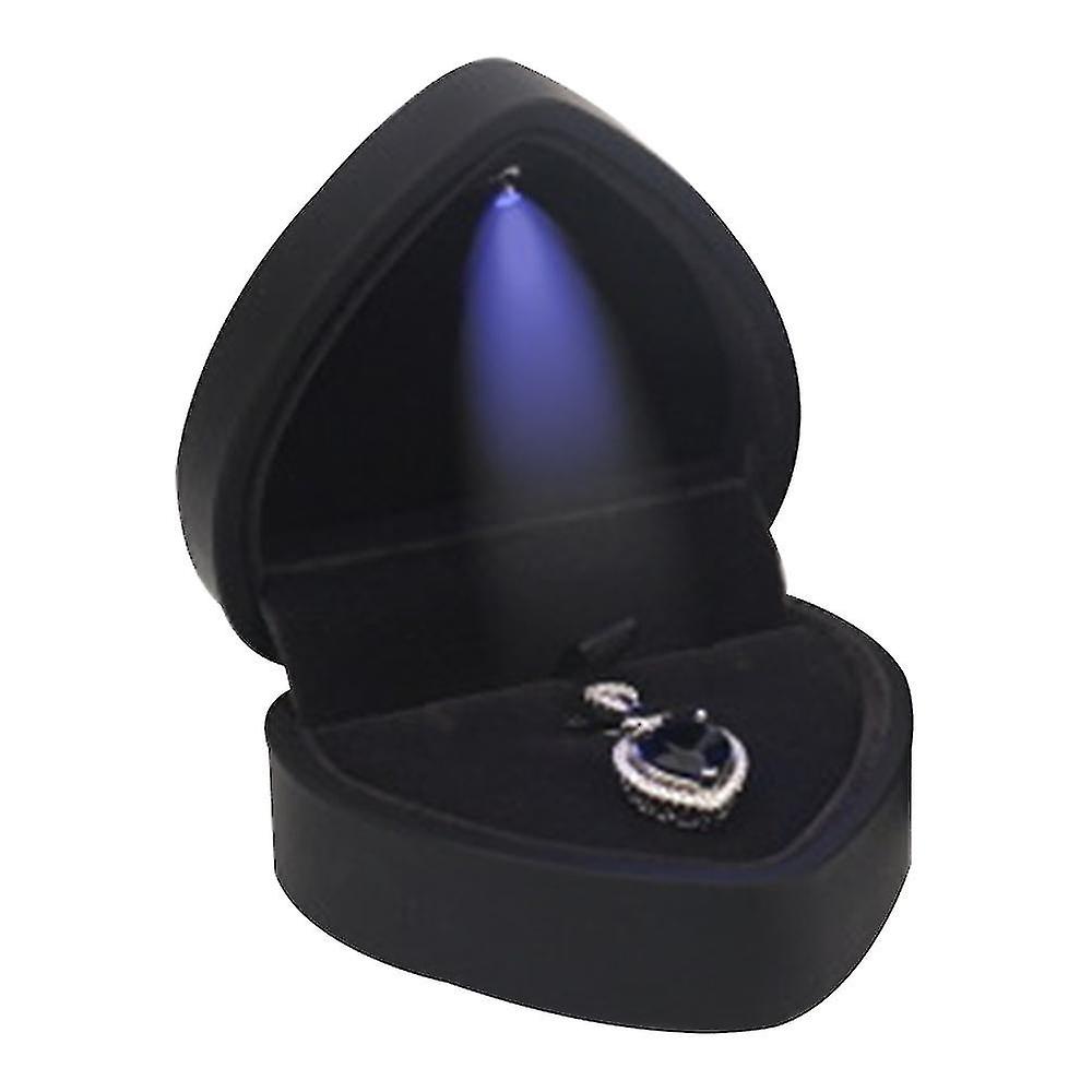 Led Jewelry Gift Box Case Elegant Velvet Necklace Pendant Box Bracelet ...