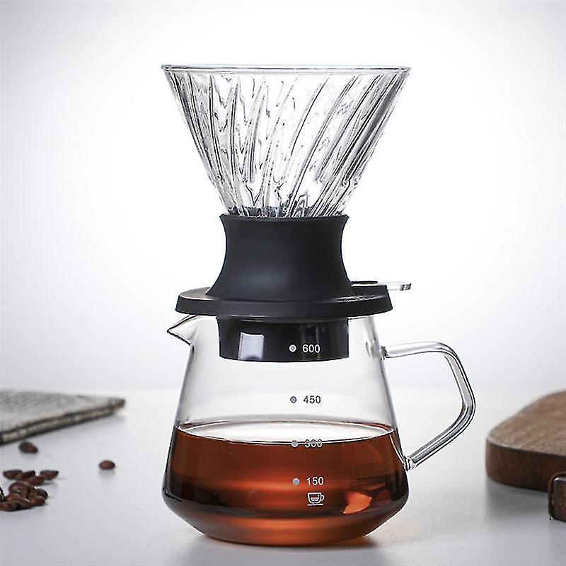 600ML Immersion Dripper Switch Glass för V60 Pour Over Kaffebryggare V Shape Drip Coffee Dripper ...