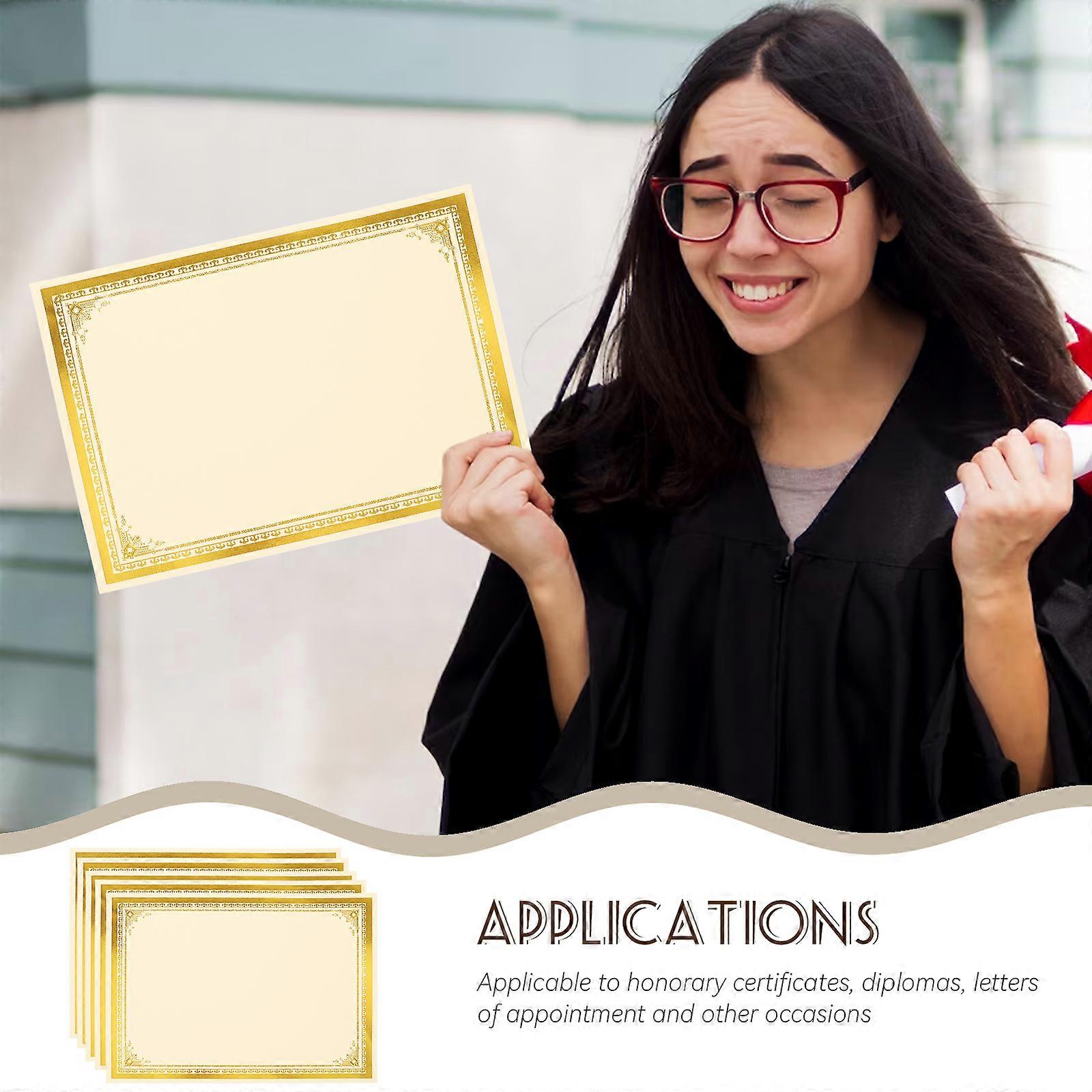 10 Sheets Graduate Certificate Paper School Certificate Paper Printable ...