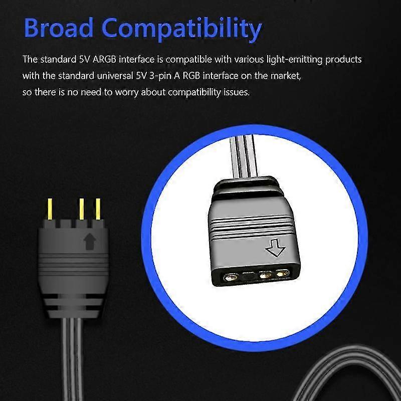 Mini Argb Controller Lengthen Cable Wide Compatibility 5v 3 Pin To Sata ...