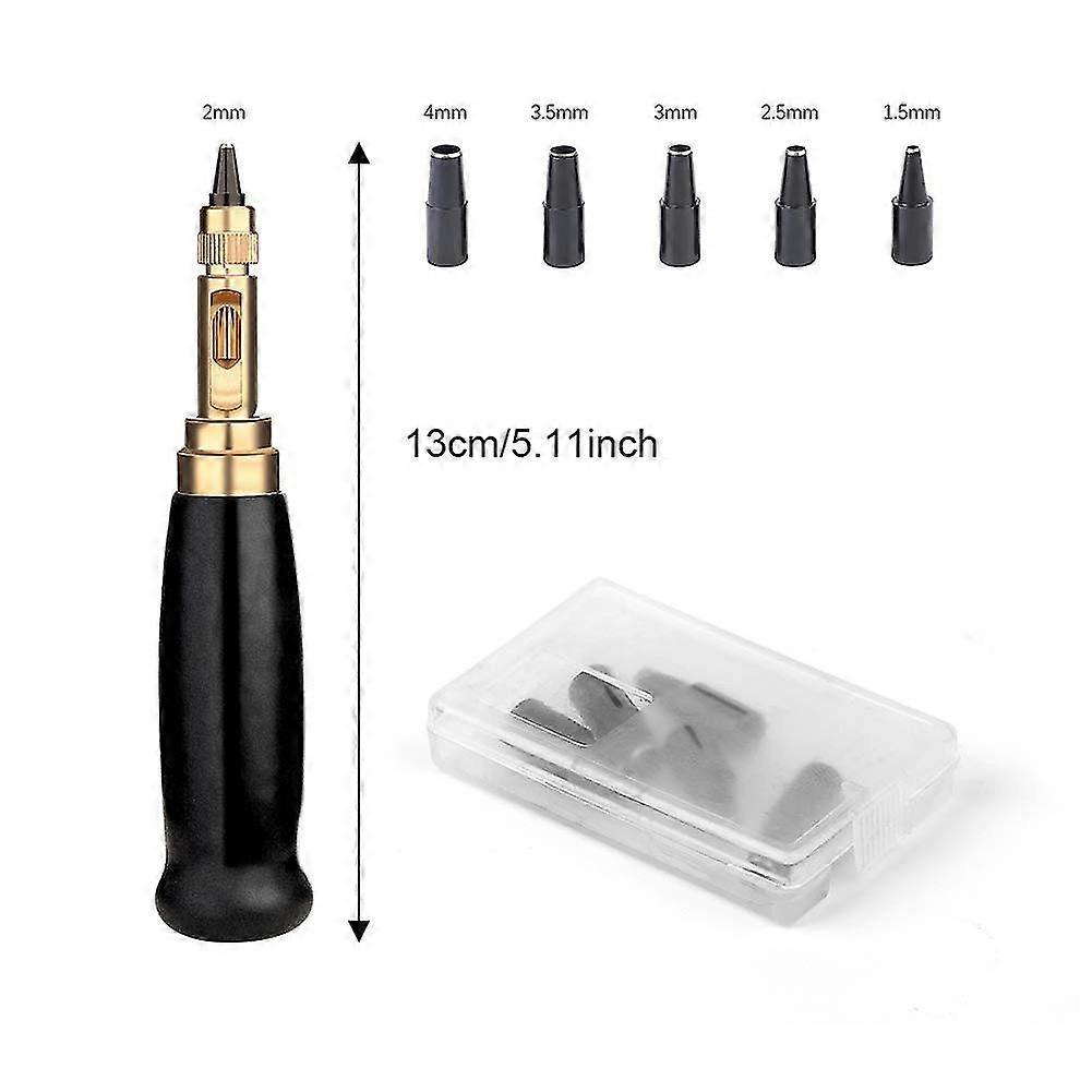 Adjustable Screw Punch, Screw Hole Punch, 6 Tip Sizes Leather Paper ...