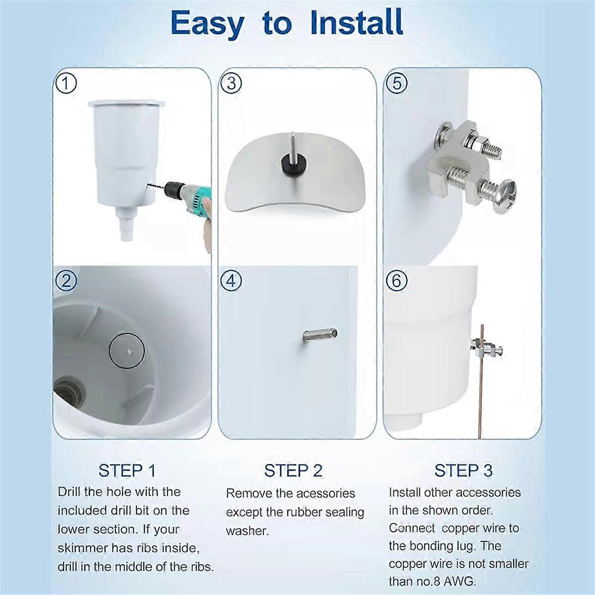 Above Ground Pool Bonding Kits, Pool Water Bonding Kits for Skimmers ...