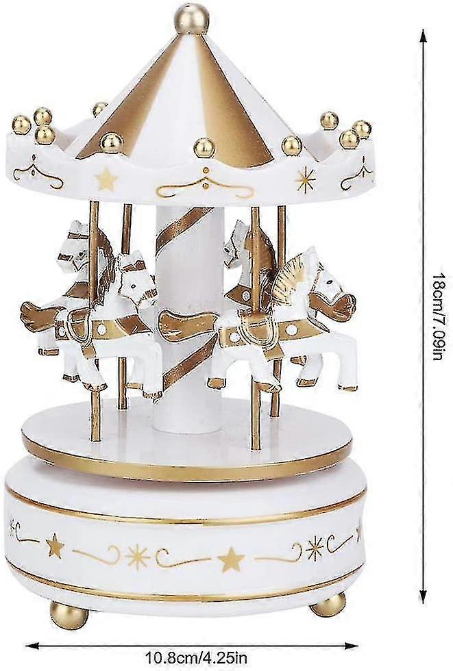 Carousel Music Box Carousel Carousel Gift Birthday Gift (white) | Fruugo UK