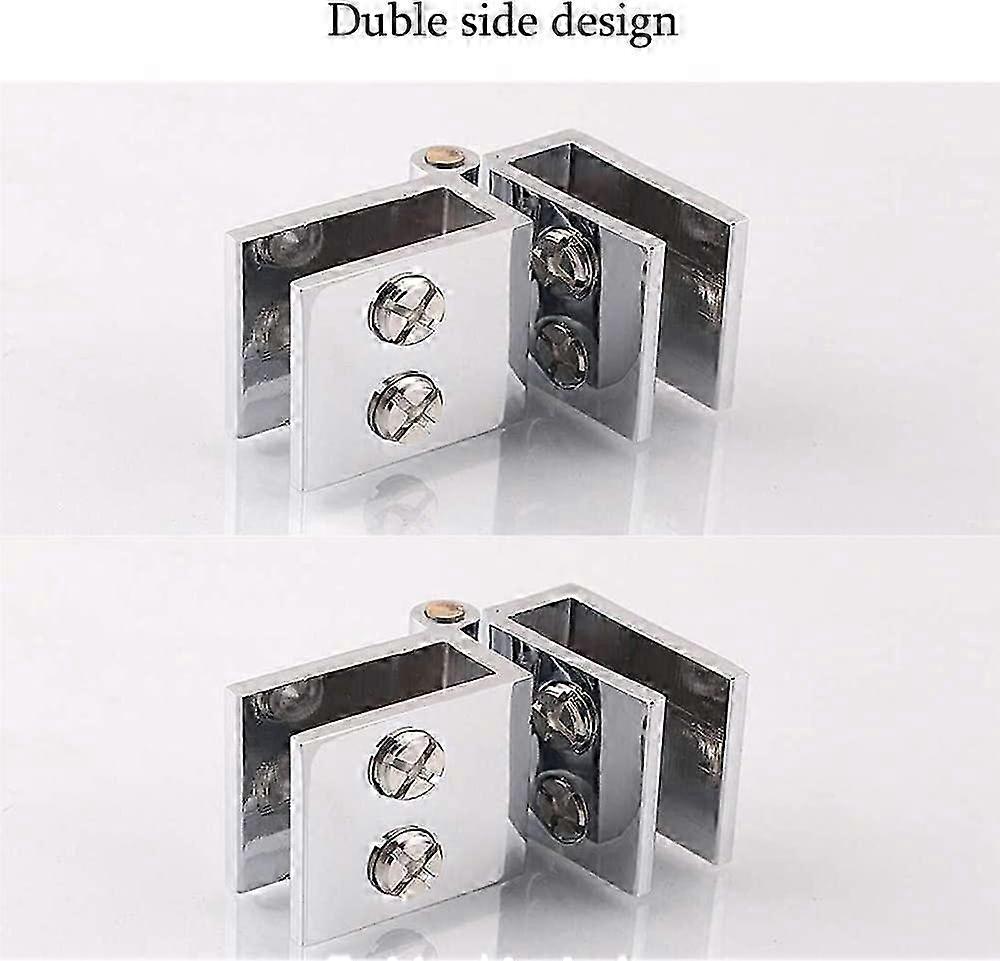 4 pcs 90 Hinge Glass Door Clip, Stainless Steel Glass Door Hinge, Glass ...