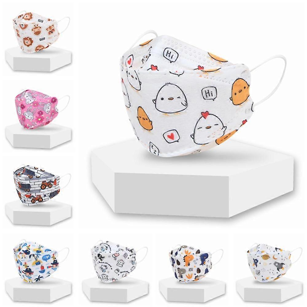 50PCS Children's KN95 Face Mask 4-Ply Facial Masks 3D Designs Kids KF94 ...