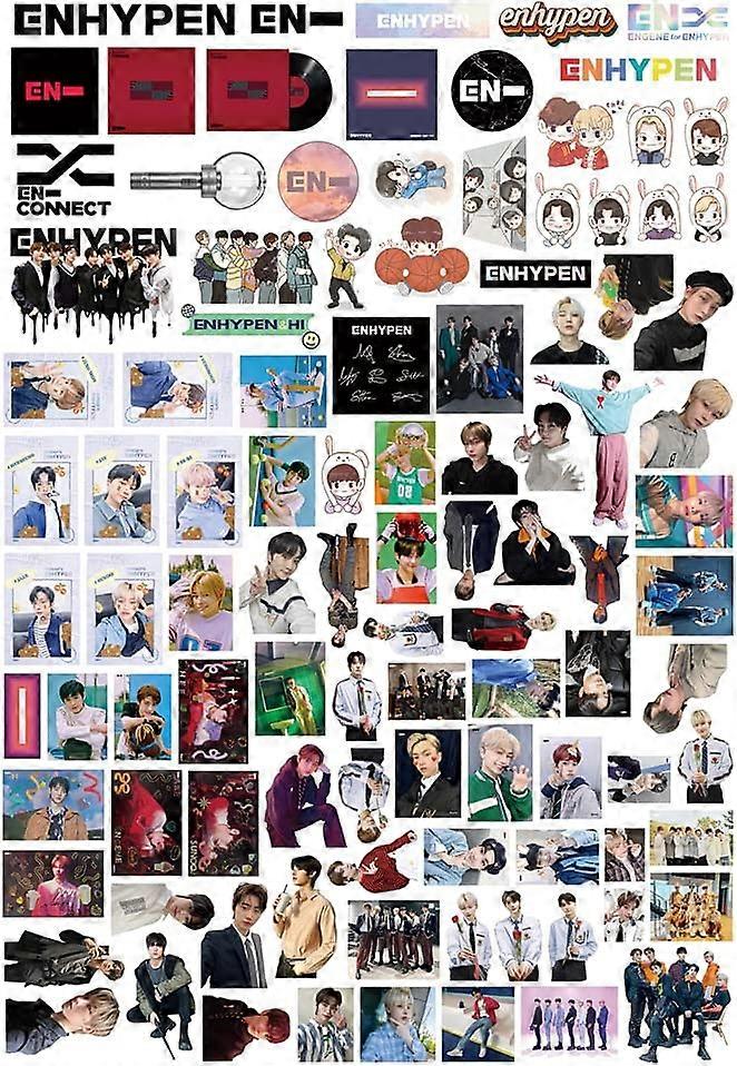 ENHYPEN Sticker 105Pcs Animie Sticker for Laptop EN-Connect Sticker Waterproof Vinyl ENHYPEN ...