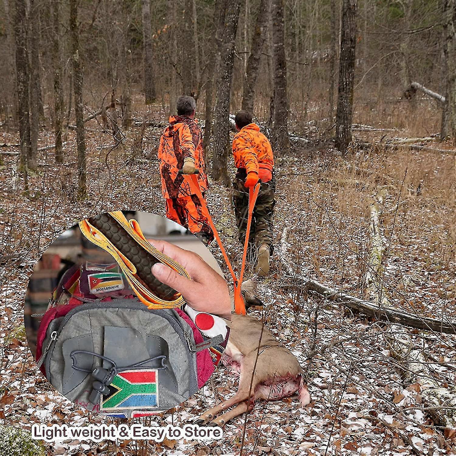 3pcs Deer Drag Rope With Non-slip Handle, Heavy Duty Deer Drag Strap ...