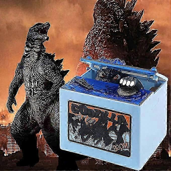 Electronic Stealing Coin Box Piggy Bank, Monster Dinosaur Bank Toy ...
