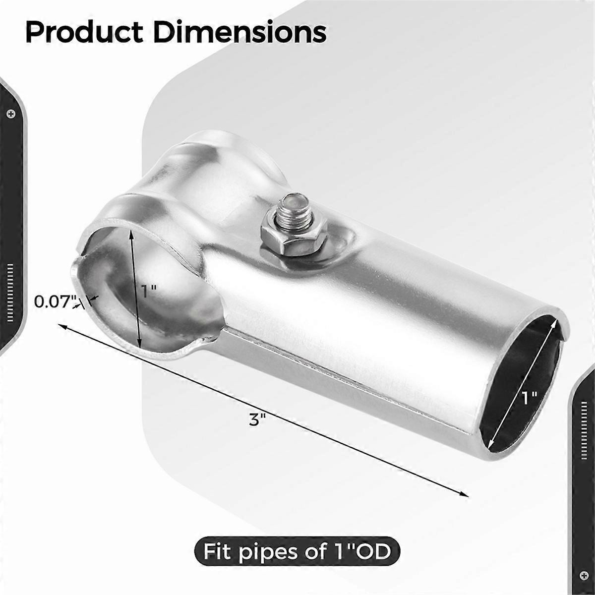 10 Packs T Pipe Clamps Heavy-Duty 201 Stainless Steel T Pipe Connectors ...