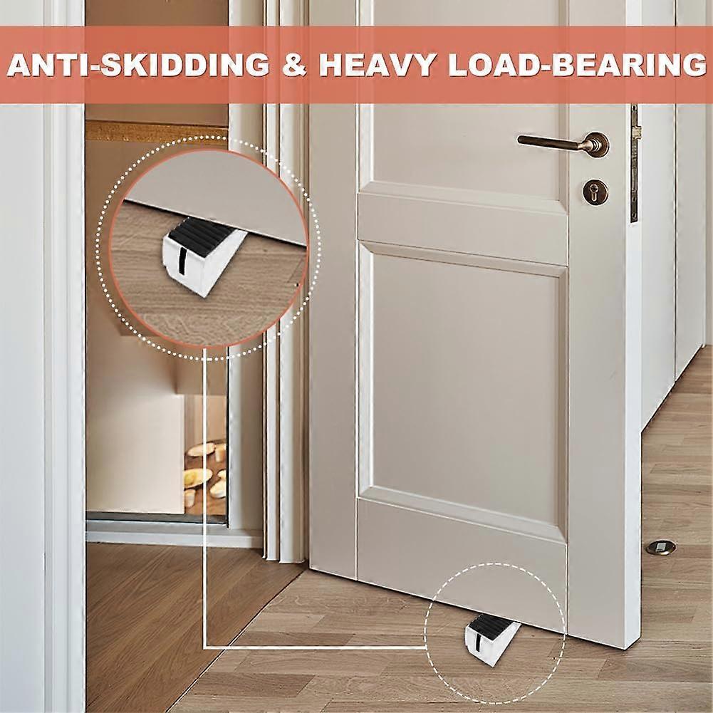 Door Stopper Wedge - 3 Inch Adjustable Rubber Spring Loaded Door Stop ...