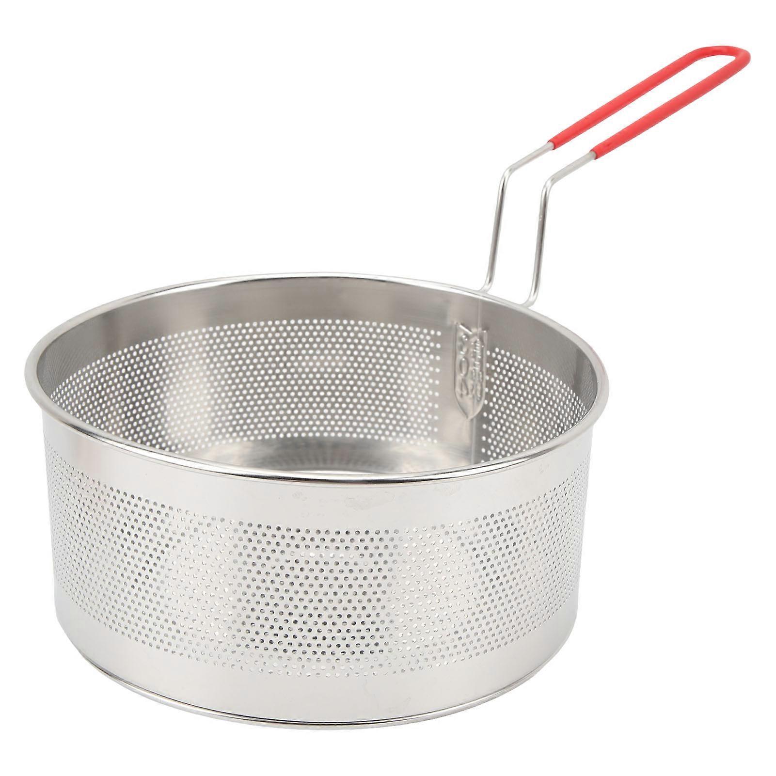 Deep Fryer Basket Round 304 Stainless Steel Fry Baskets With Handle for ...