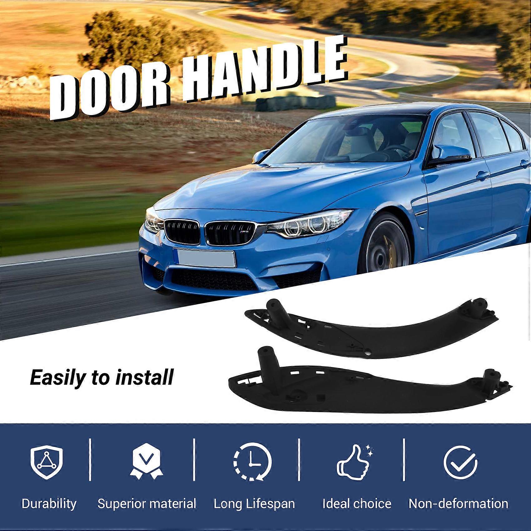 Black Front Left/Right Car Inner Door Handle Trim Pull Grab Panel ...