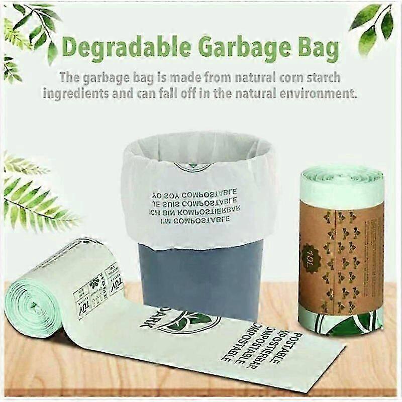 PLA Biodegradable Trash Bag Corn Starch Bags Recycled Food Waste Garbage Bags for Kitchen ...
