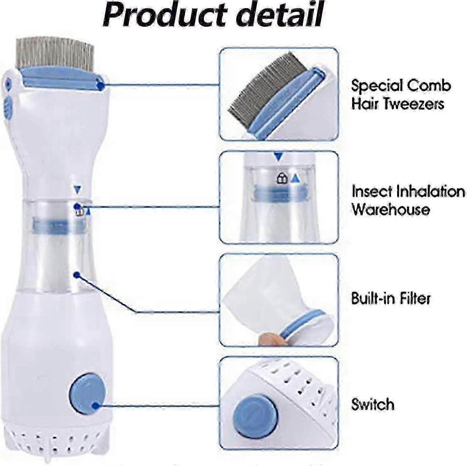 2025 Pet Electric Flea Comb, Electric Lice Remover, Flea Cleaning Brush ...