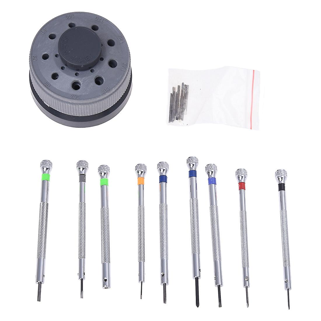 Kit With 9 Screwdrivers 9 Lame Reserve Base For Watches Watchmaker ...