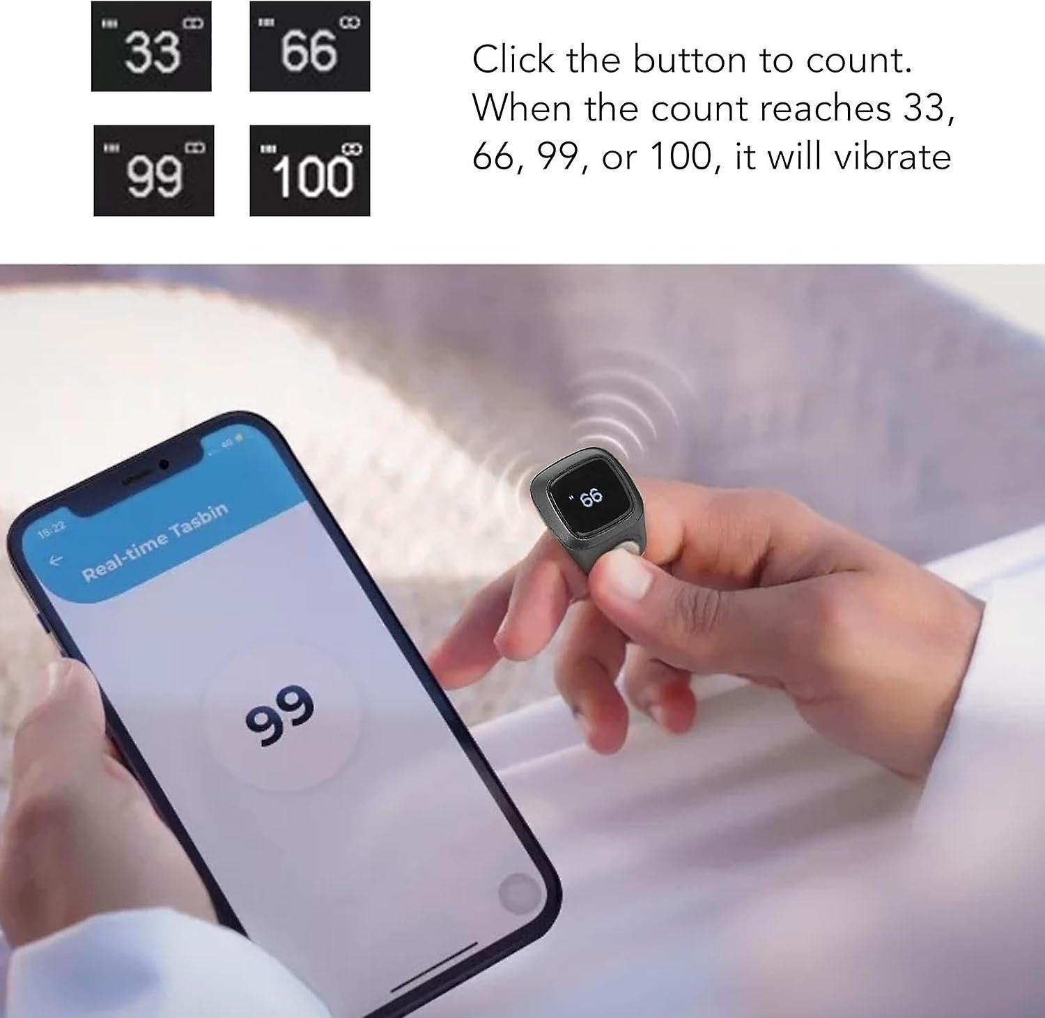 Smart BT Ring Counter, Smart Muslim Electronic Counter, 0.49in Screen ...